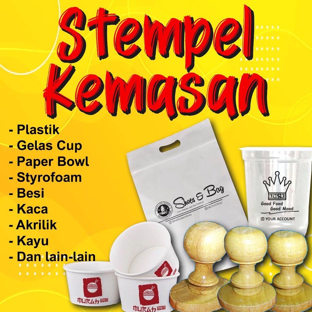 Jual STEMPEL KEMASAN / STEMPEL PLASTIK CUP | Shopee Indonesia