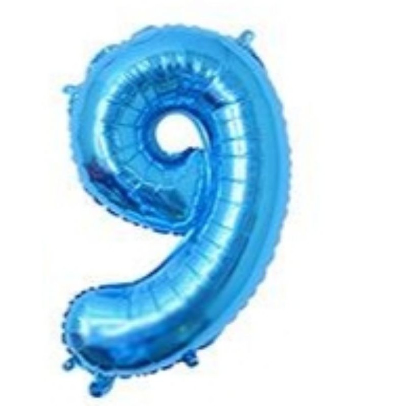 Jual BALON ANGKA BIRU POLOS 80CM / BALON FOIL ANGKA 80CM / BALON ANGKA ...