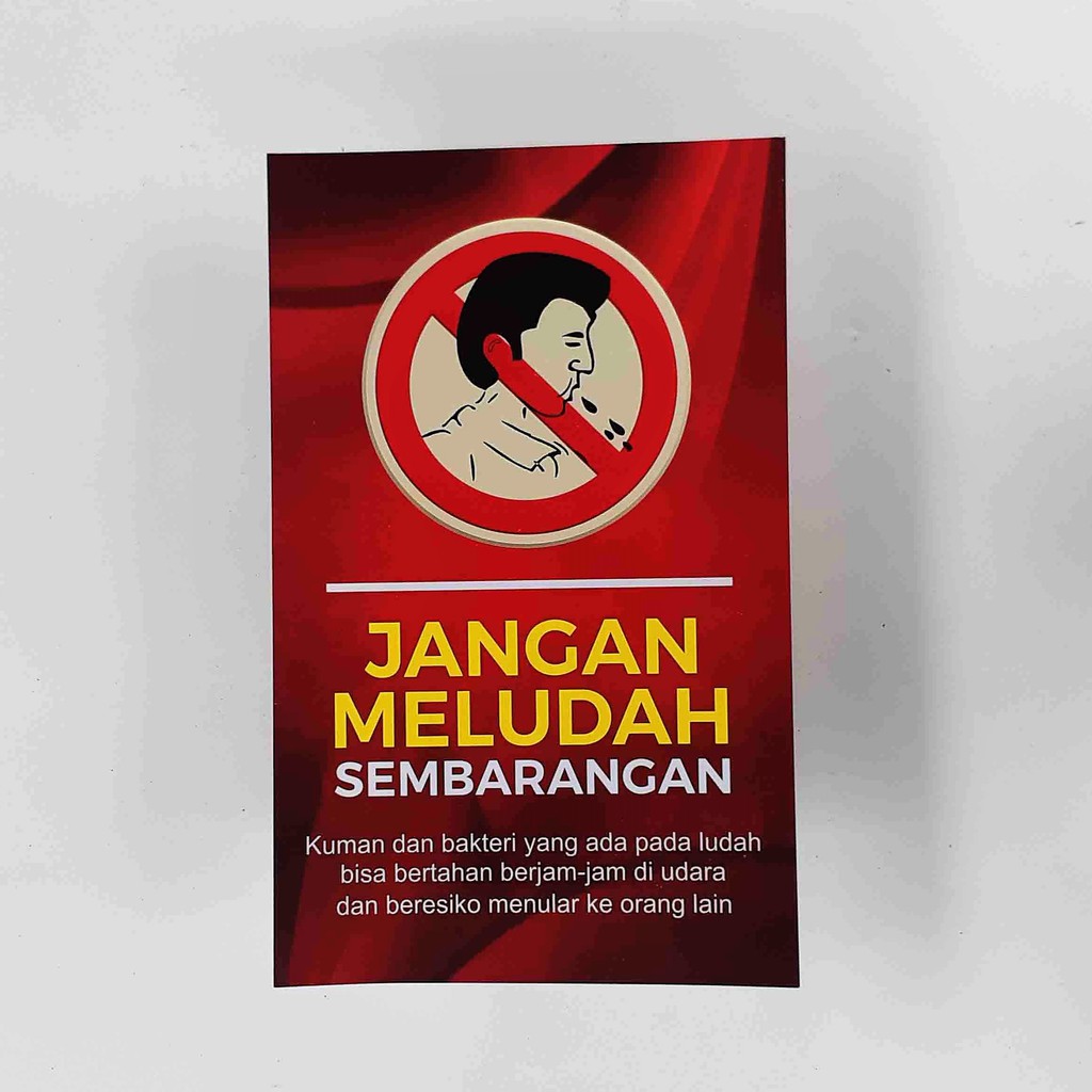 Jual Stiker Larangan Meludah Sembarangan, Stiker Kesehatan, PHBS ...
