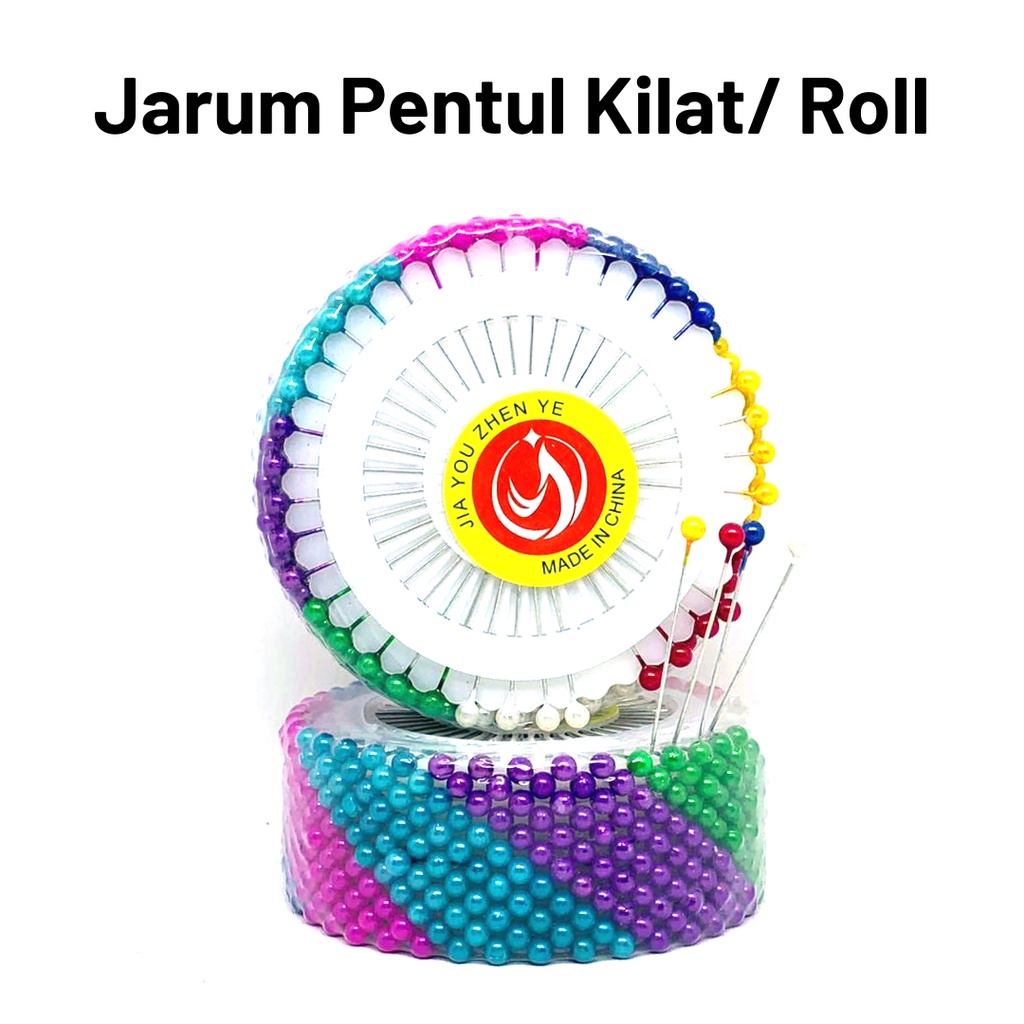 Jual Jarum Pentol Kilat /Jarum Pentul/ Jarum Mote Piring Per Roll ...