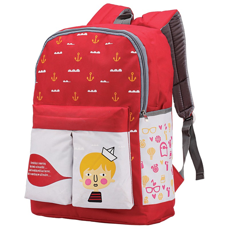 Jual Tas Sekolah Anak Laki laki MERAH KOMBINASI Bahan CORDURA Size AS ...