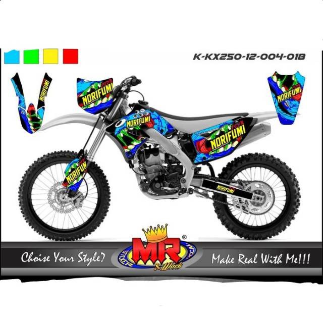 Jual Decal Premium kawasaki KX 250 2012 Stiker Sticker desain terbaru ...