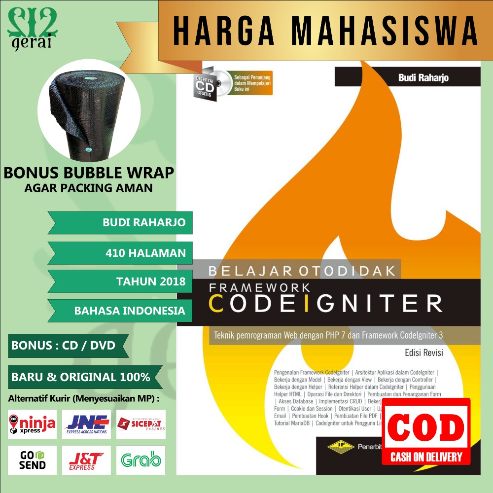 Jual BUKU BELAJAR OTODIDAK FRAMEWORK CODEIGNITER BUDI RAHARJO HARGA ...