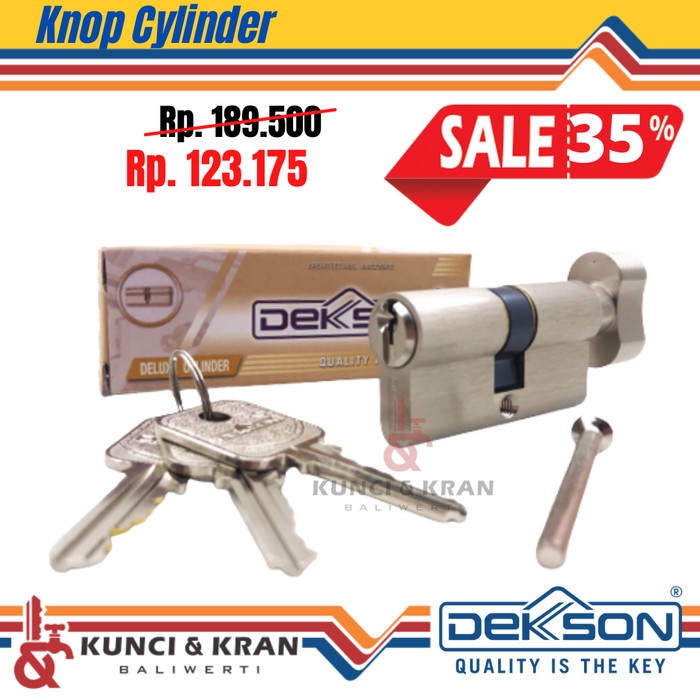 Jual Dekson / Dekkson CYL TC DL 60MM SN Knob Cylinder Silinder Kunci Pintu | Shopee Indonesia