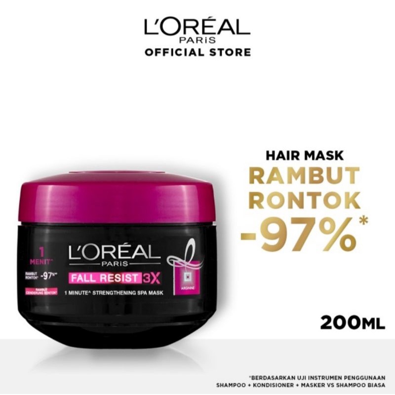Jual L'Oreal Paris Fall Resist Hair Mask | Shopee Indonesia