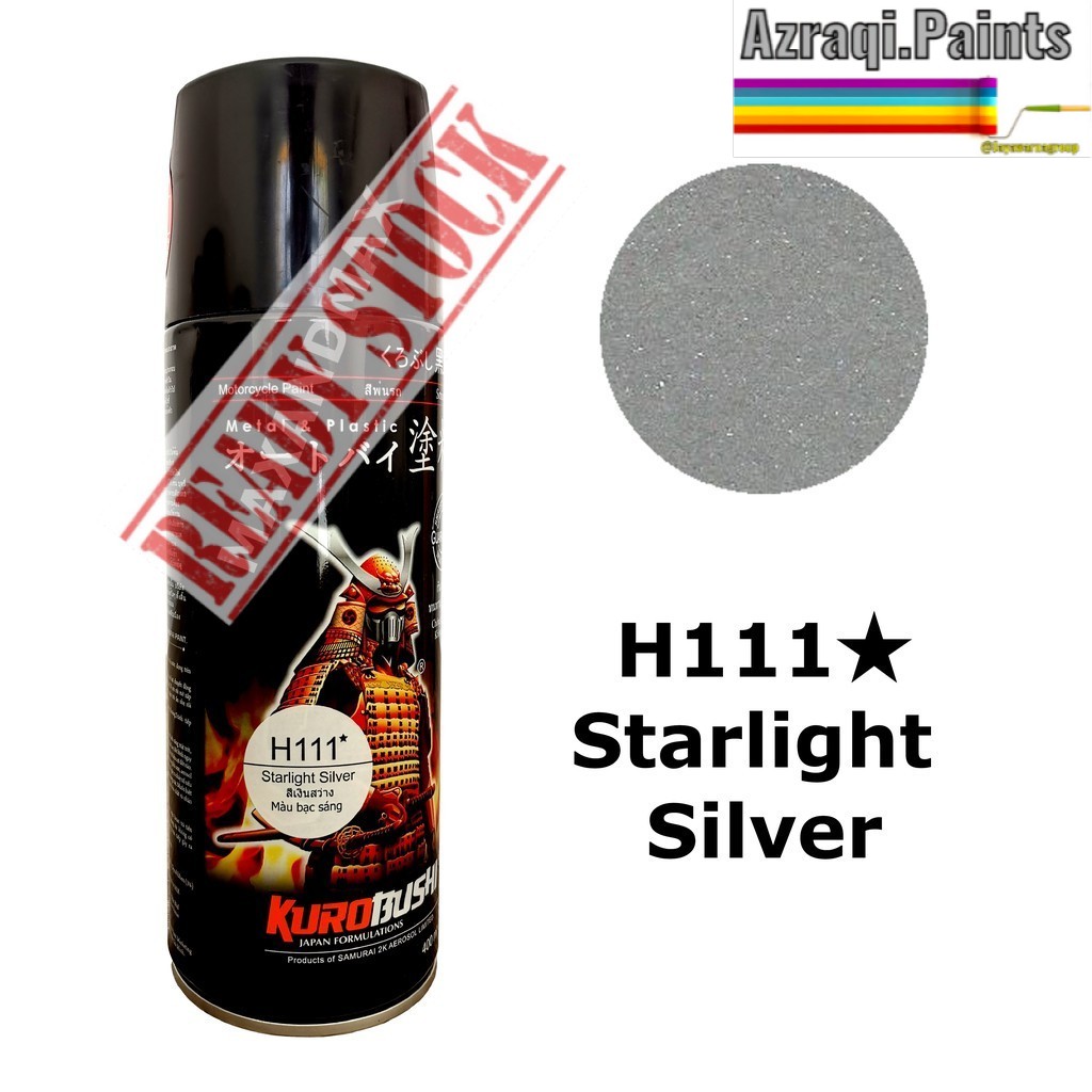 Jual Samurai Paint Starlight Silver H111 Silver Metalik 400 ml - Cat ...