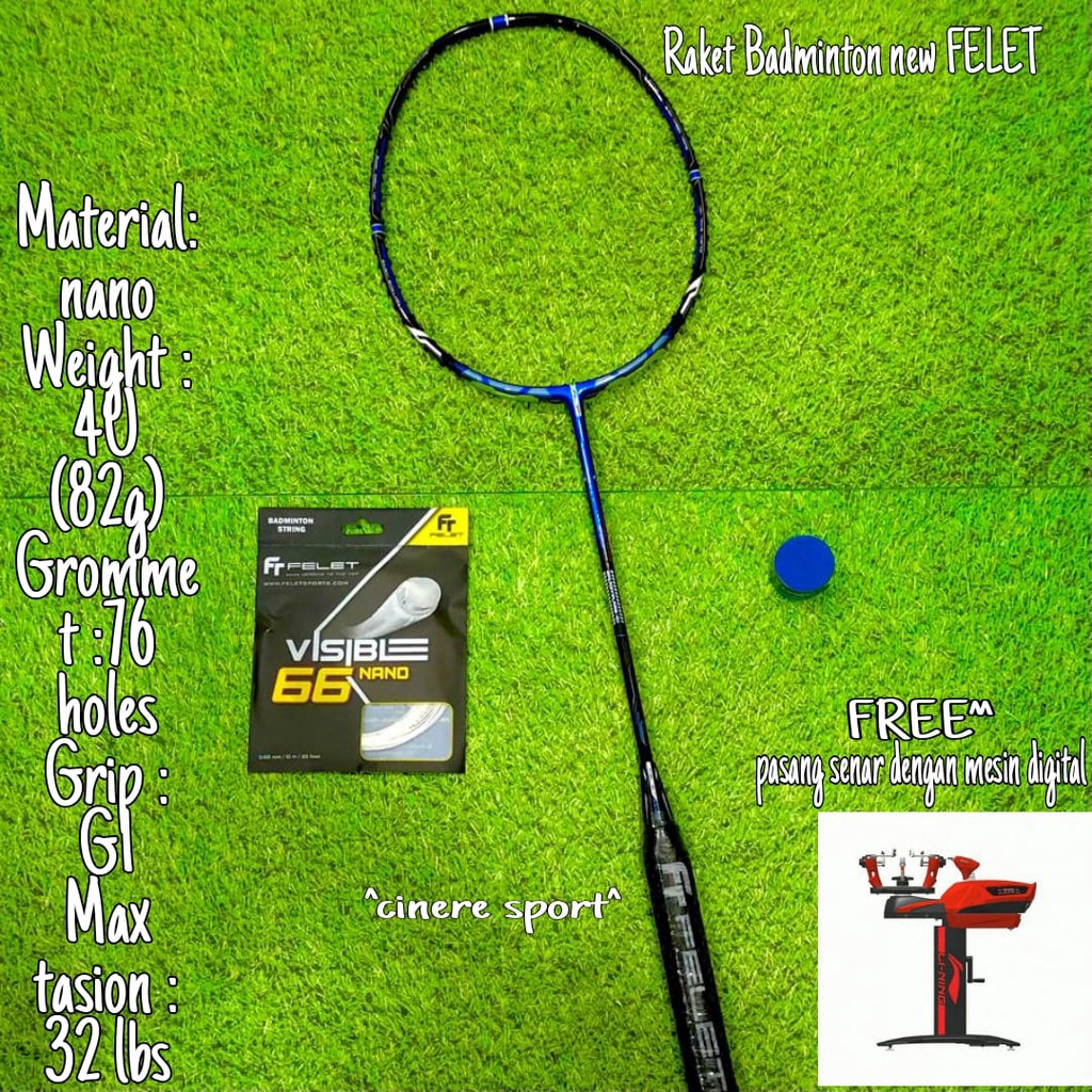 Jual Raket Badminton Felet 32lbs Galaxy Flare 10 | Shopee Indonesia