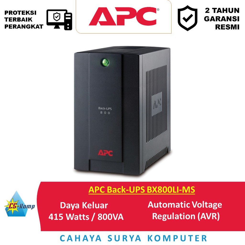 Jual APC Back-UPS BX800LI-MS | 800VA | 230V | AVR | Universal and IEC ...
