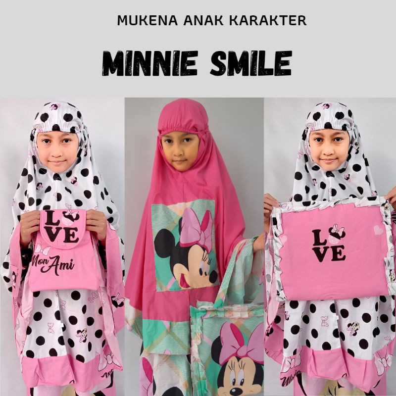 Jual Termura Mukena Anak Karakter Minnie Smile | Shopee Indonesia