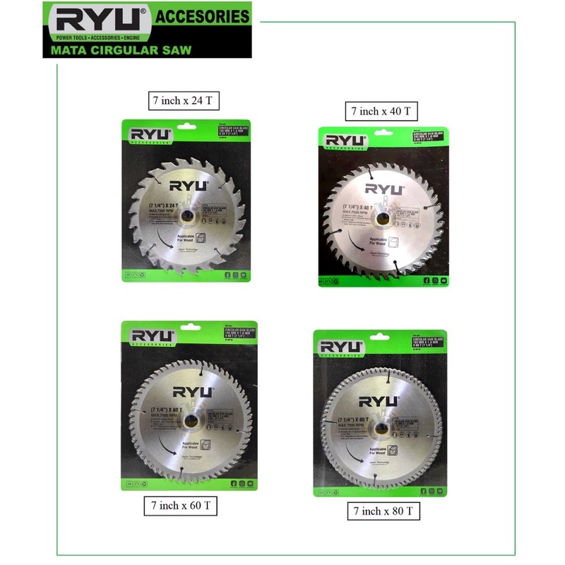 Jual RYU Mata Circular Saw 7 inch Circular Saw Blade 7 Jual RYU Mata Circular Saw 7 inch Circular Saw Blade 7