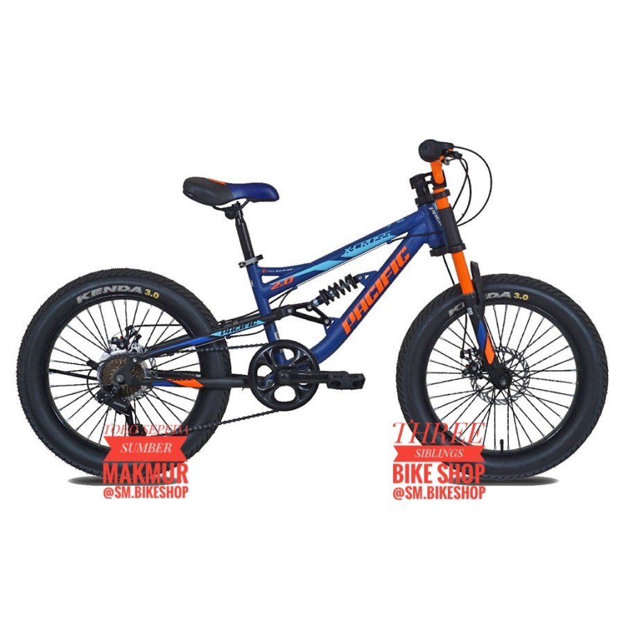 Jual SEPEDA GUNUNG MTB PACIFIC X-CROSS 2.0 20 INCH BLUE ORANGE ...