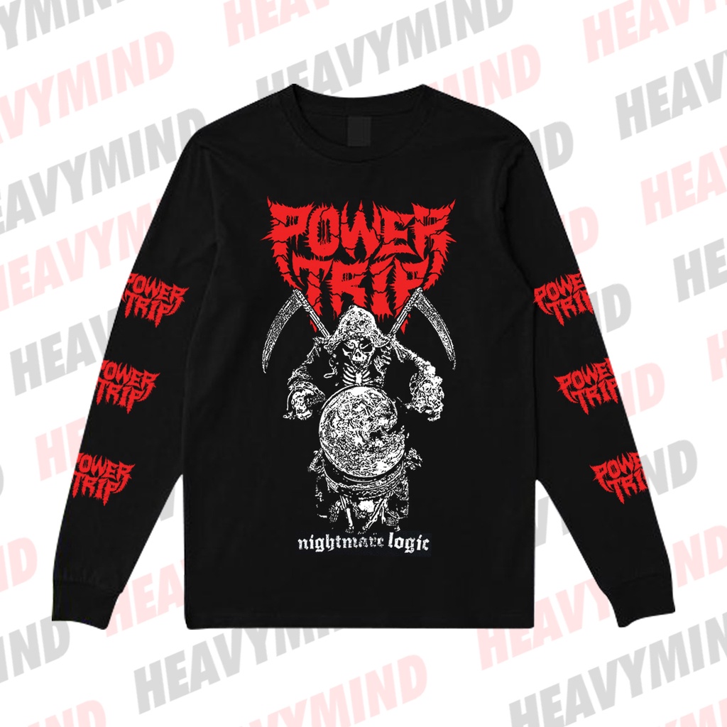 Jual Kaos Band Power Trip LS Free Sticker | Shopee Indonesia