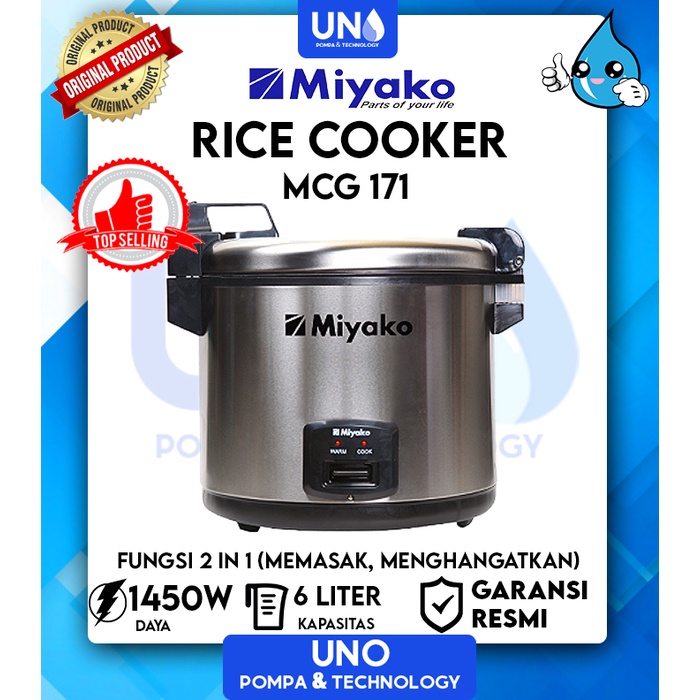 Jual Miyako Magic Com Rice Cooker Penanak Nasi 6 Liter MCG-171 / MCG ...