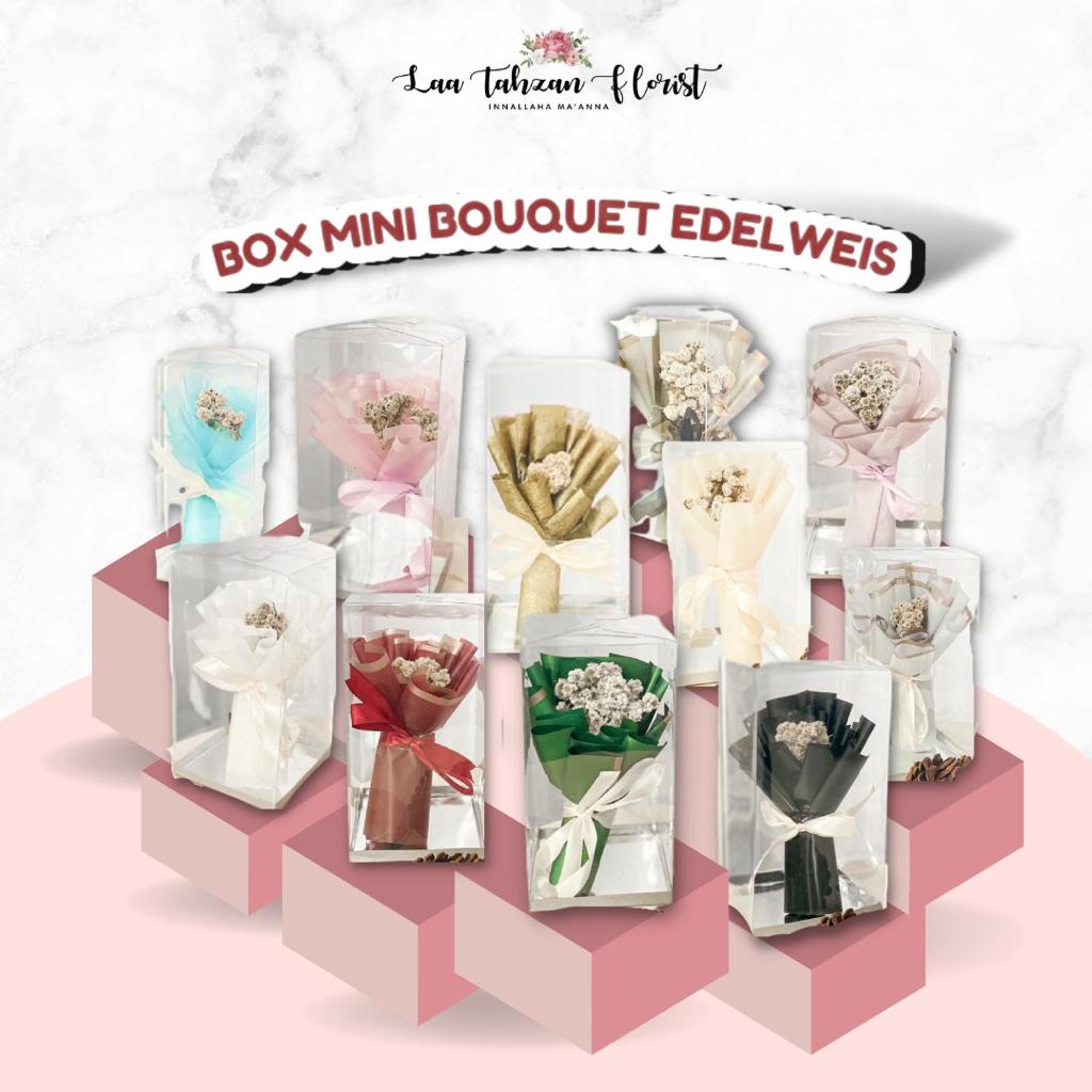 Jual BUKET BUNGA PREMIUM BUCKET BUNGA PALSU BOX PLASTIK EDELWEIS ...