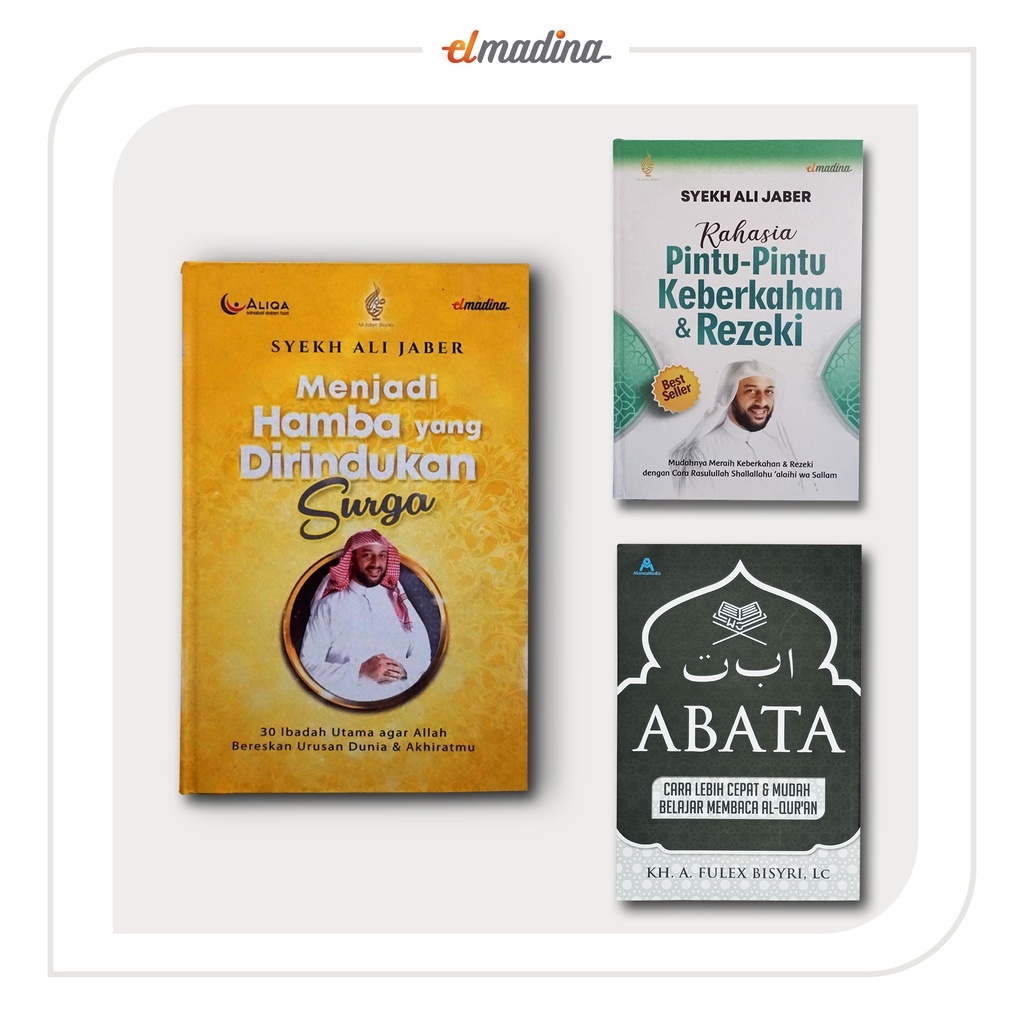 Jual Elmadina - menjadi hamba yang dirindukan surga syekh ali jaber paket 3 buku | Shopee Indonesia