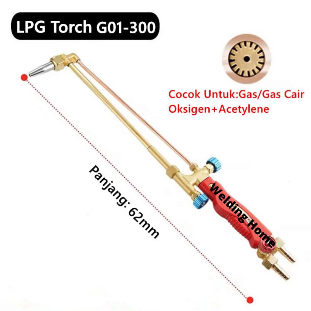 Jual LPG Propane Gas Cutting Torch G01-30 G01-100 Stang Las Blender Potong Oksigen Oxygen ...