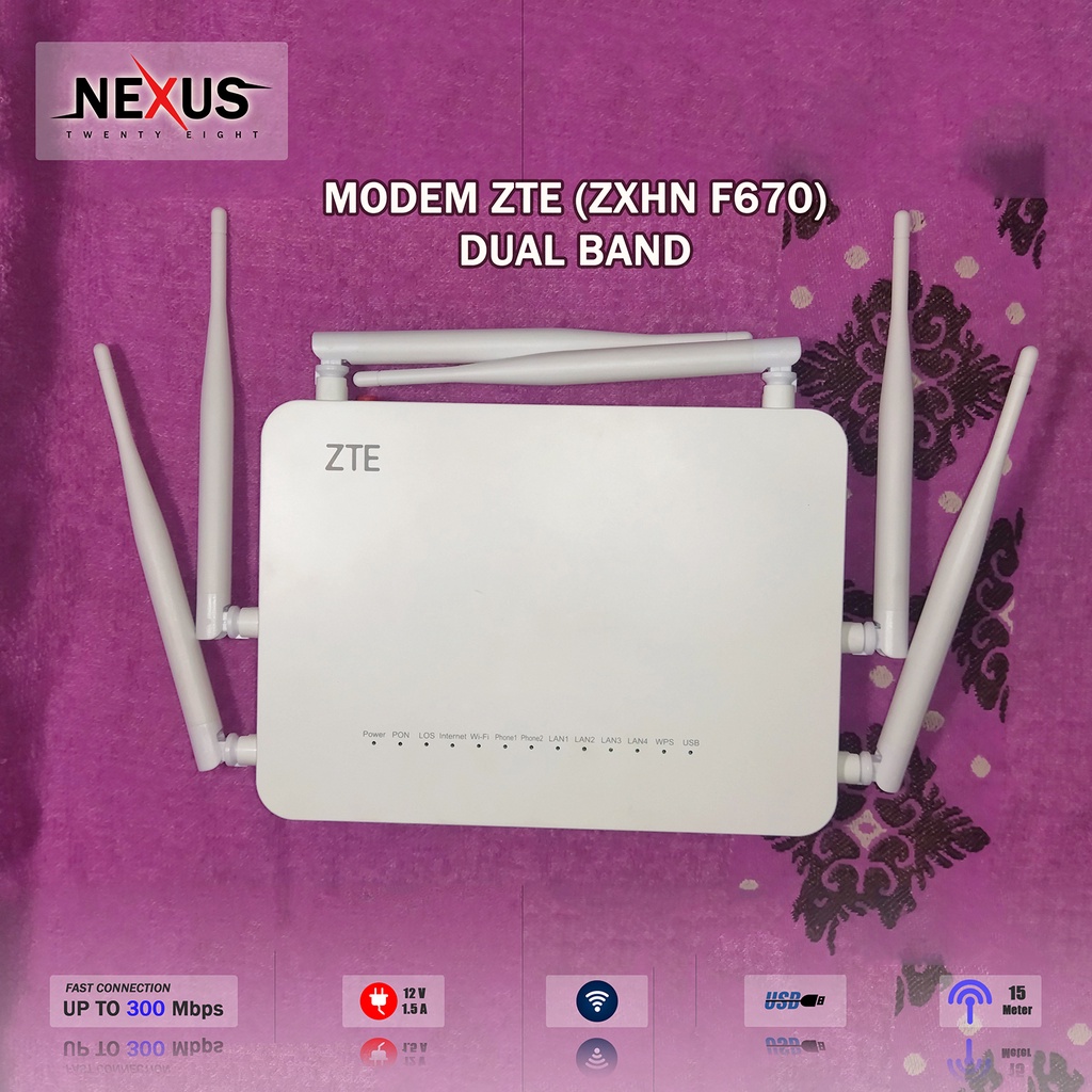 Jual Modem GPON ZTE ZXHN F670 Dual Band 5G | Shopee Indonesia