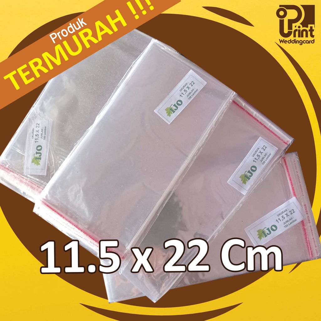 Jual Plastik OPP Undangan | Ukuran 11,5 x 22cm | Plastik opp seal ...