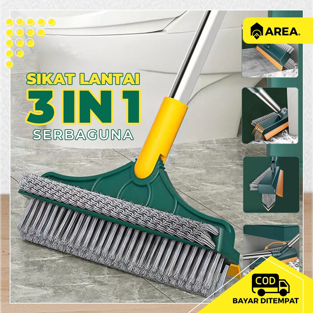 Jual Sikat Lantai Kamar Mandi 3 in 1 Sikat Pembersih WC Praktis ...