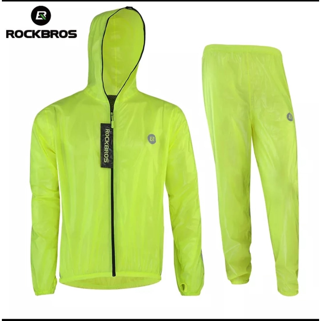 Jual Jas Hujan Sepeda Motor Rockbros YPY002 waterproof raincoat Green ...