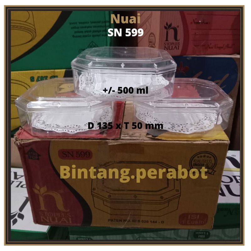 Jual Toples Nuai SN 599 Segi Delapan 500 gr / Toples Nuai SN 299 Segi 8 250 gr / Toples Kue ...