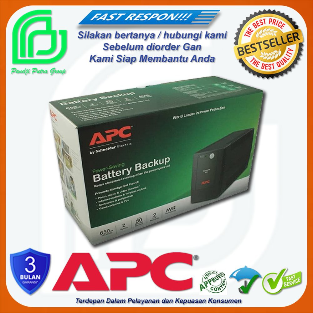 Jual UPS APC BX650LI MS BX650LIMS LISTRIK STABIL PERANGKAT AMAN Best ...