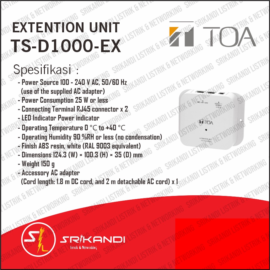 Jual TOA TS-D1000-EX Extension Unit | Shopee Indonesia