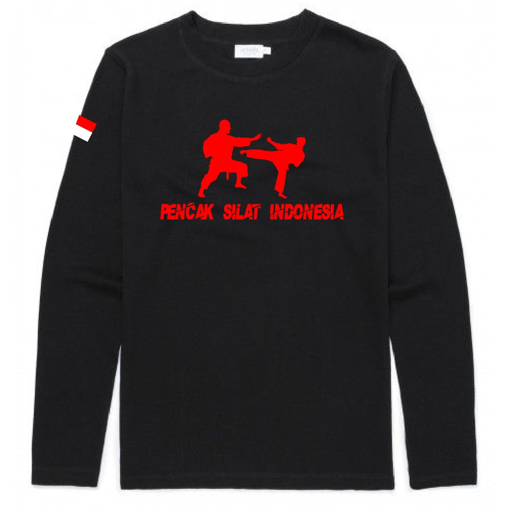 Jual Baju Kaos Tshirt Pencak Silat Indonesia Lengan Panjang Cotton Combed 30s Kualitas Distro ...