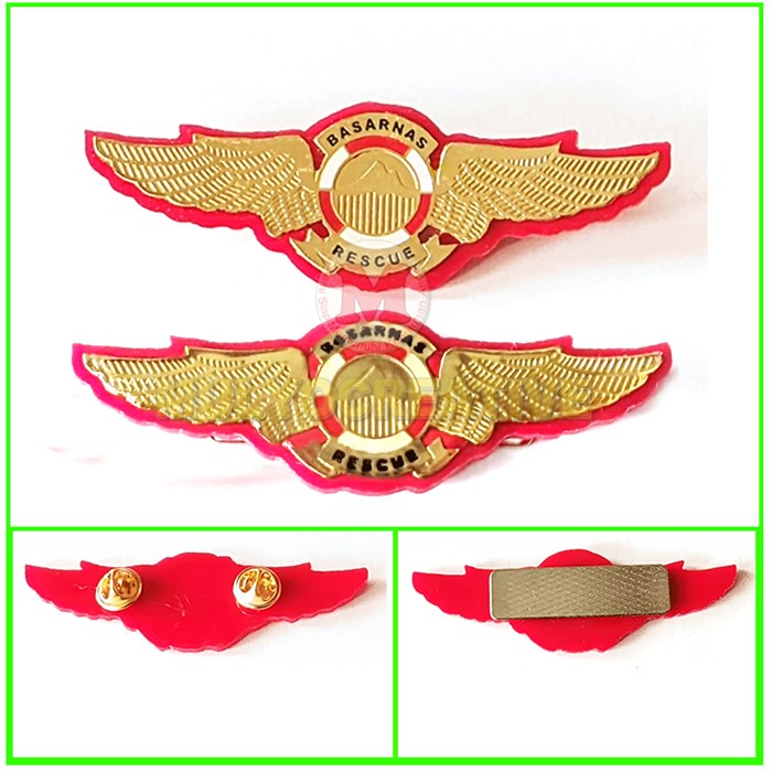 Jual Brevet Wing Basarnas - Wing Basarnas Logam Kuningan Bludru ...