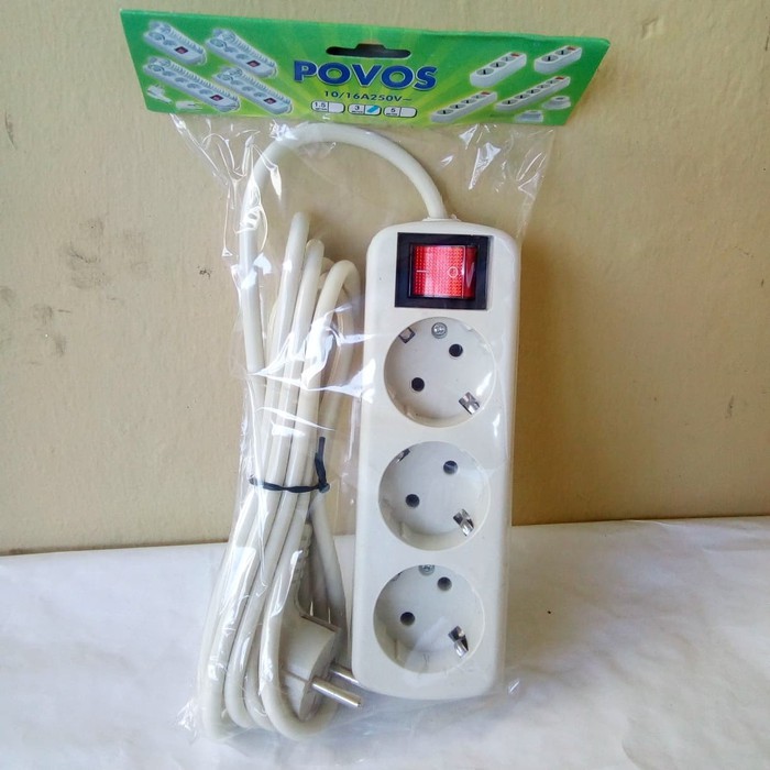 Jual Stop kontak listrik DEXICON 3 lubang kabel (SIAP PAKAI) Terminal ...