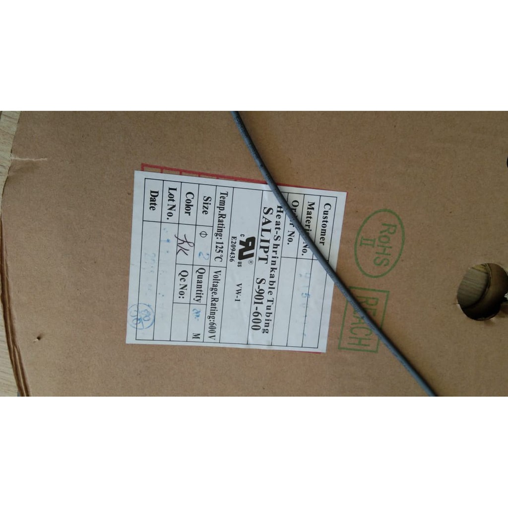 Jual Selang Bakar 2 mm heatsrink tube Isolasi Bakar 2mm per Meter ...