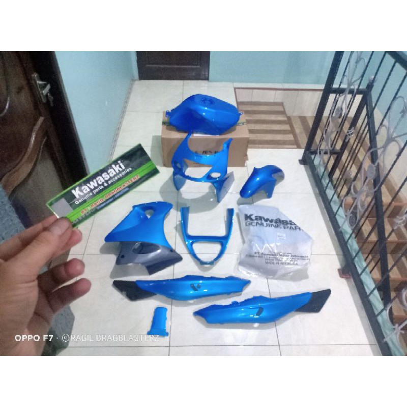 Jual full cover body set ninja rr old CBU biru muda original Kawasaki ...