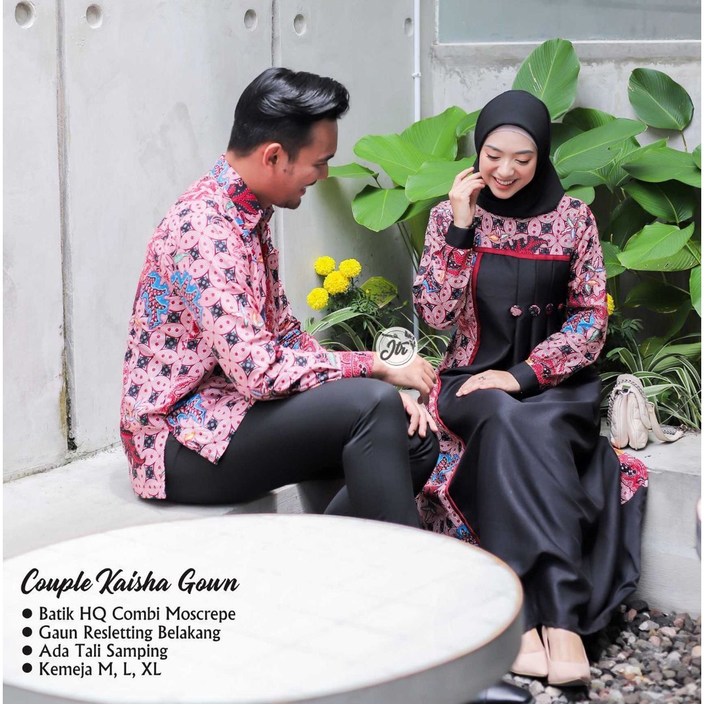 Jual Baju Couple Pasangan Terbaru 2021 Batik Gamis Kebaya Kapel Keluarga Suami Istri Batik ...
