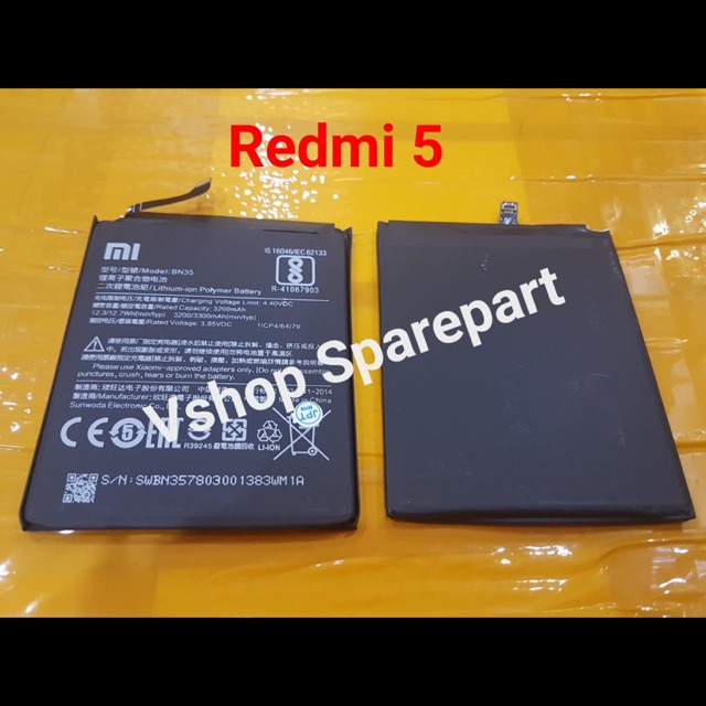 Jual BATERAI BATRE XIAOMI REDMI 5 - BN35 BATTERY | Shopee Indonesia