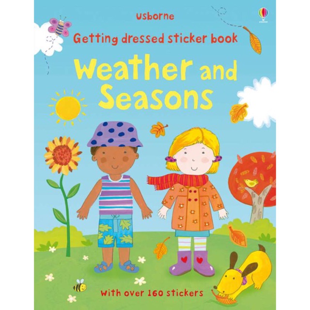 Jual USBORNE Weather and Seasons (Getting dressed sticker book ...