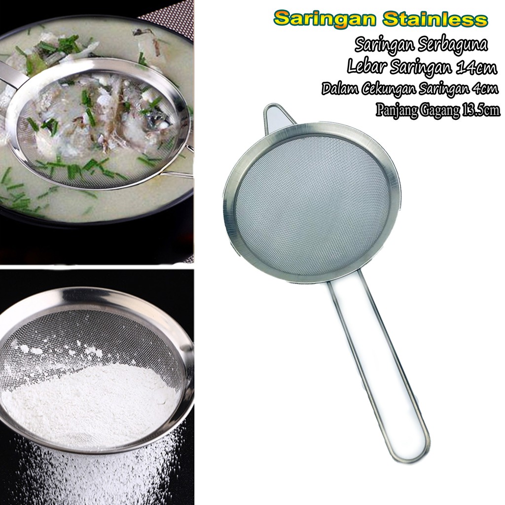 Jual Saringan / Saringan Stainless / Saringan Serbaguna / 14*4cm ...