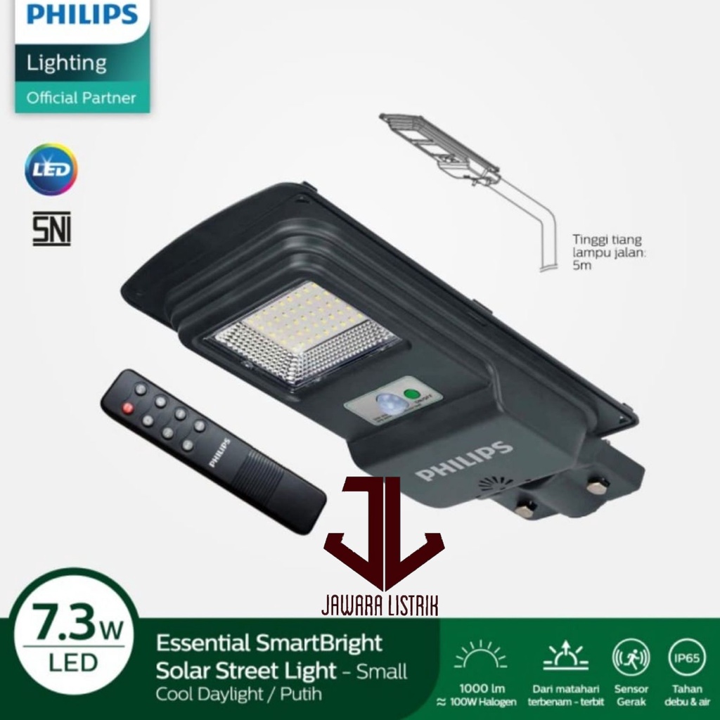 Jual Philips Essential SmartBright Solar Street Light Large 7,3 WATT 7.3W | Shopee Indonesia