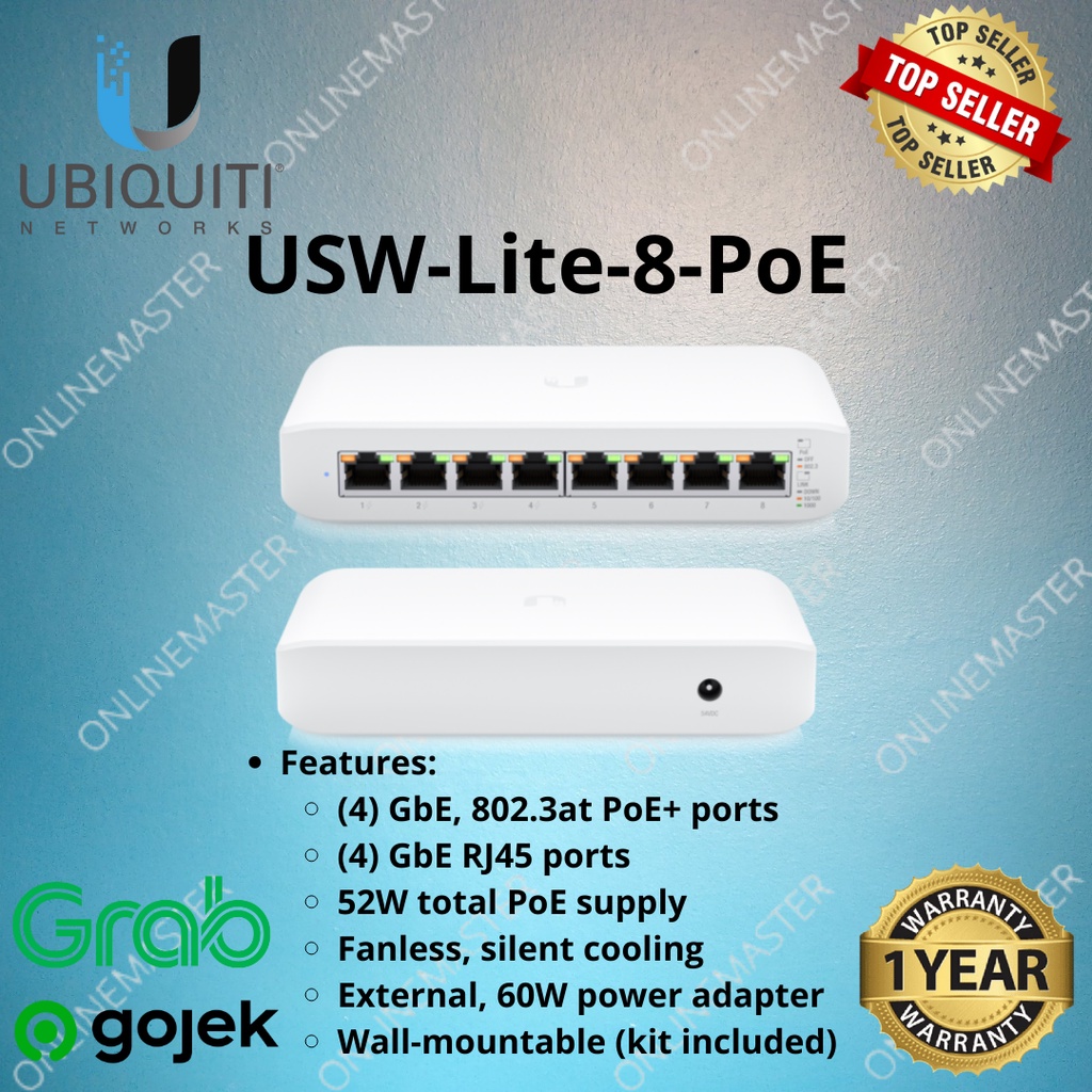Jual Ubiquiti USW-Lite-8-PoE UniFi Switch Lite 8 PoE | Shopee Indonesia