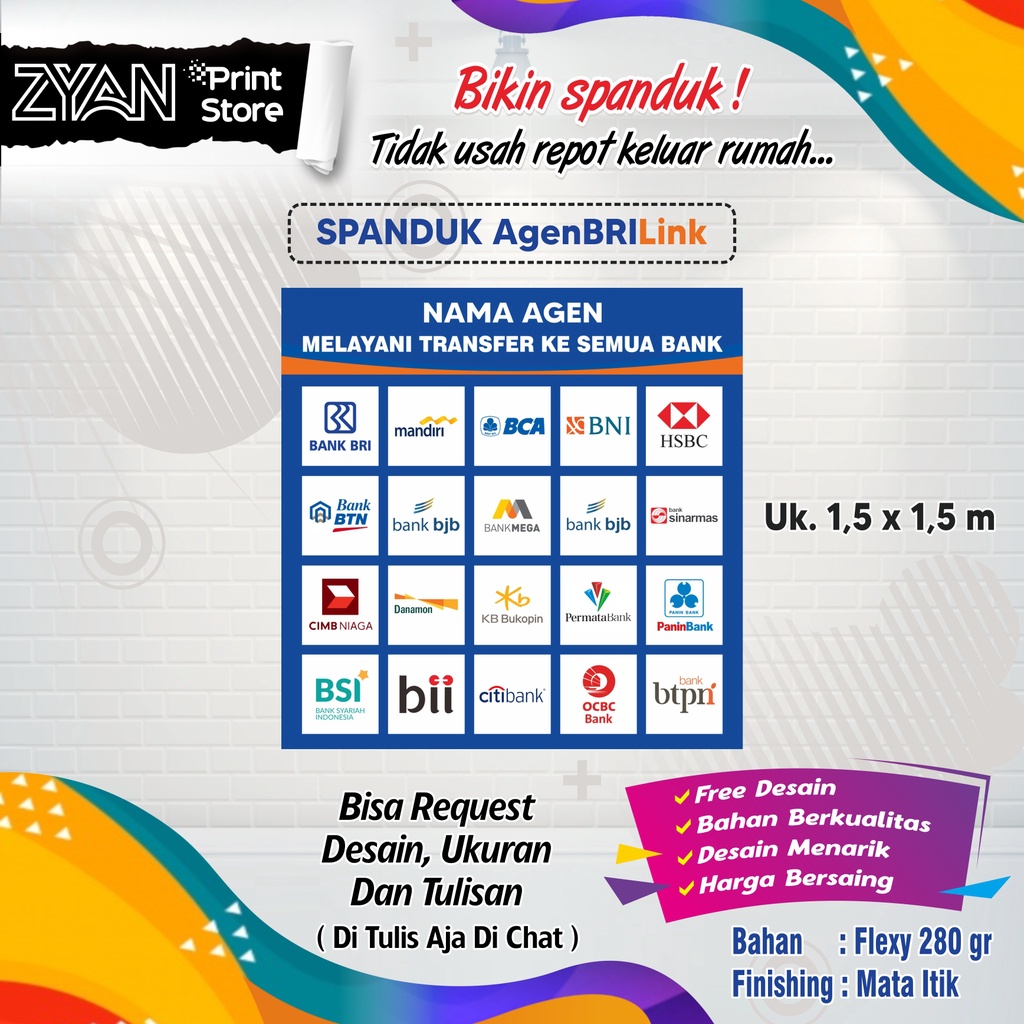 Jual SPANDUK BANNER AGEN BRI LINK | Shopee Indonesia
