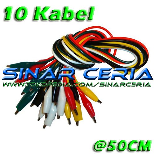 Jual Kabel Jumper Jepit buaya Set Kecil 50cm isi 10 Set 3cm Cable Capit ...