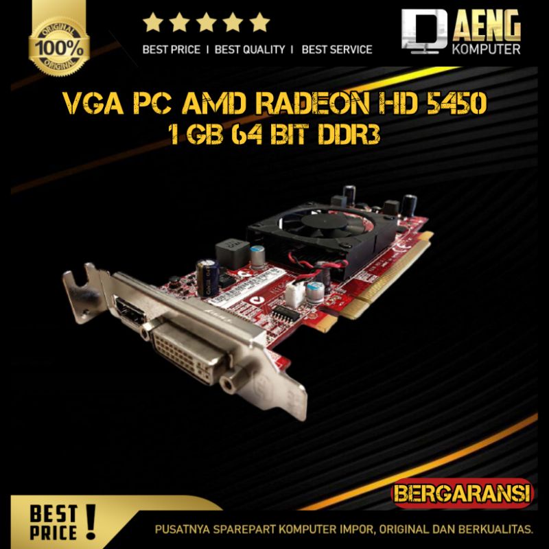 Jual VGA Card Mini PC Amd Radeon HD 5450 1GB 64 bit DDR3 Original Murah ...
