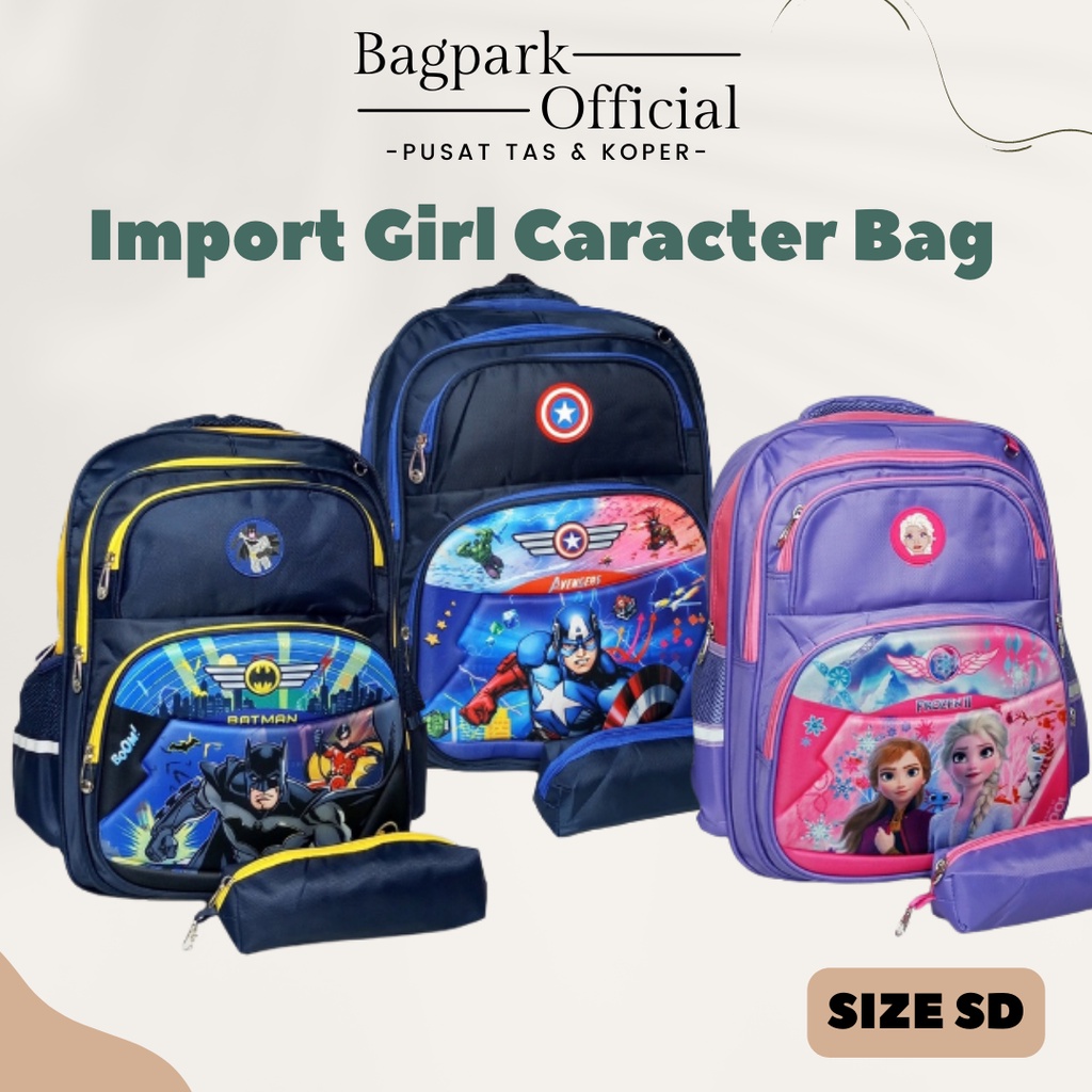 Jual TAS ANAK IMPORT TAS ANAK CEWEK COWOK KARAKTER FROZEN BATMAN ...