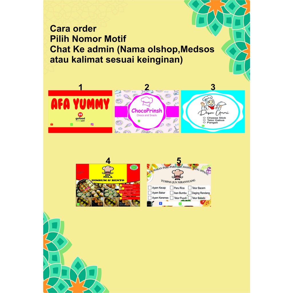 Jual (isi 10-25pcs) Sticker Label Kemasaan / label produk / label ...