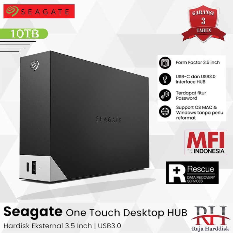 Jual Seagate One Touch Desktop Hub HDD / Hardisk Eksternal 10TB USB3.0 ...