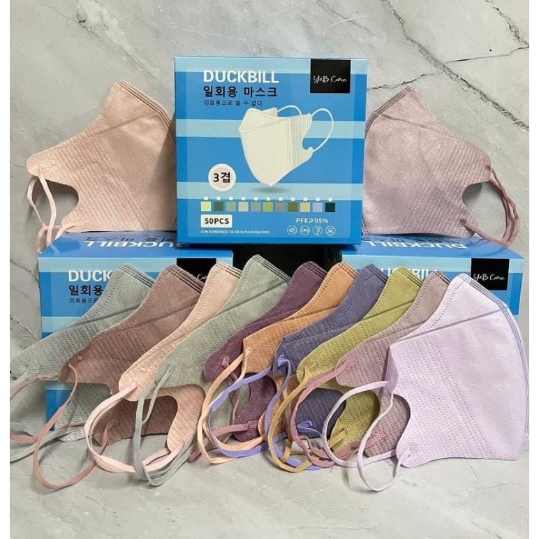 Jual Masker Duckbil Mix Warna Y&b Care Isi 50pcs | Shopee Indonesia