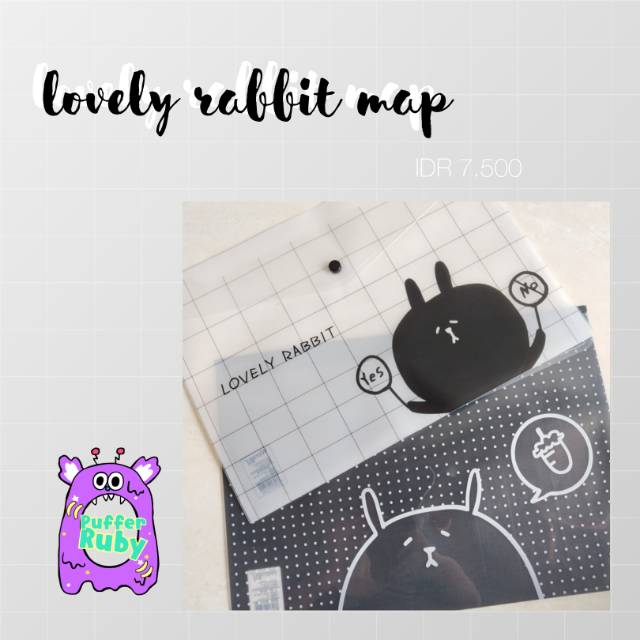 Jual Lovely Rabbit Map ( Plastic File Organizer ) | Shopee Indonesia