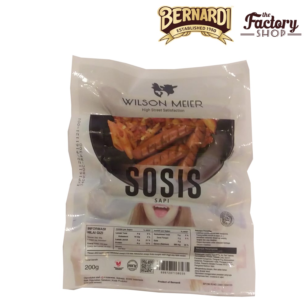 Jual WILSON MEIER SOSIS SAPI 200G (9912200105) | Shopee Indonesia