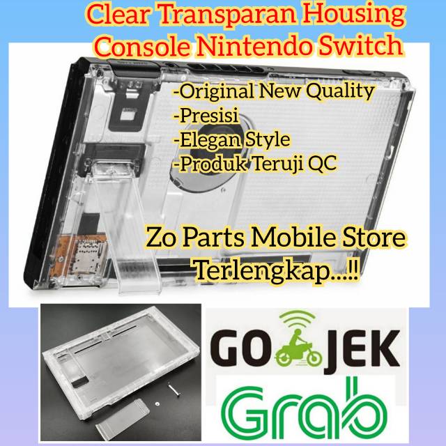 Jual Clear Transparan Casing Housing Console Nintendo Switch Original ...