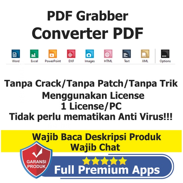 Jual PDF Grabber - PDF Converter / Convert file PDF Full Version Bergaransi | Shopee Indonesia