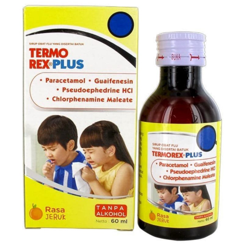 Jual TERMOREX PLUS SYRUP 60ML - SYRUP MENGOBATI GEJALA FLU, DEMAM DAN ...